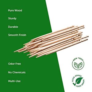 Prestee 2000ct Wooden Toothpicks + Reusable Toothpick Holder Container, Dark Wood - Sturdy Smooth Finish Bamboo Tooth Picks for Teeth, Party Cocktail Picks, Toothpicks for Appetizers, 100% Natural