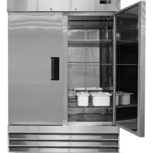 FSE 54-Inch Two Door Commercial Reach-in Freezer, 48 Cubic Feet, Stainless Steel, 115 v, (MRFZ-2D)