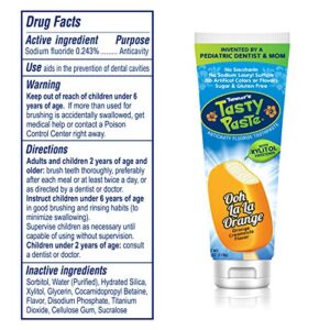 Tanner's Tasty Paste Ooh La La Orange - Anticavity Fluoride Children’s Toothpaste/Great Tasting, Safe, and Effective Vanilla Flavored Toothpaste for Kids (4.2 oz.)