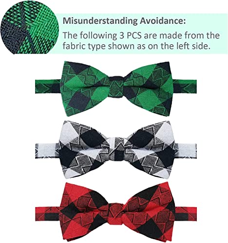 Dog Bow Ties, 10pcs KOOLMOX Dog Bowties, Dog Neck Ties With Adjustable Dog Bow Tie Collar, Plaid Puppy Bow Tie For Small Medium Boy Girl Dogs Cats Pet Summer Gifts Holiday Costume Grooming Accessories