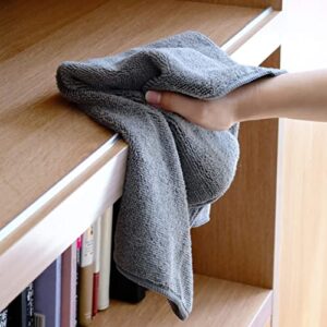 ProHomTex Microfiber Cleaning Towels, Set of 24, for House, Office & Auto, Dark Grey & Dark Blue (16" x 16")