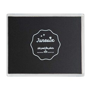 ink pad, 5x4'' washable stamp ink pad for kids, black