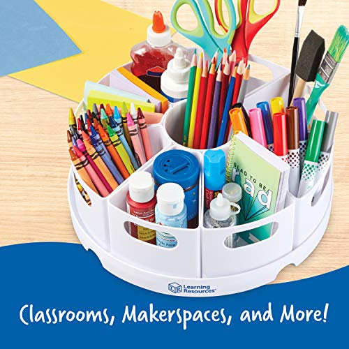 Learning Resources Create-a-Space Storage Center, 10 Piece set - Desk Organizer for Kids, Art Organizer for Kids, Crayon Organizer, Homeschool Organizers and Storage