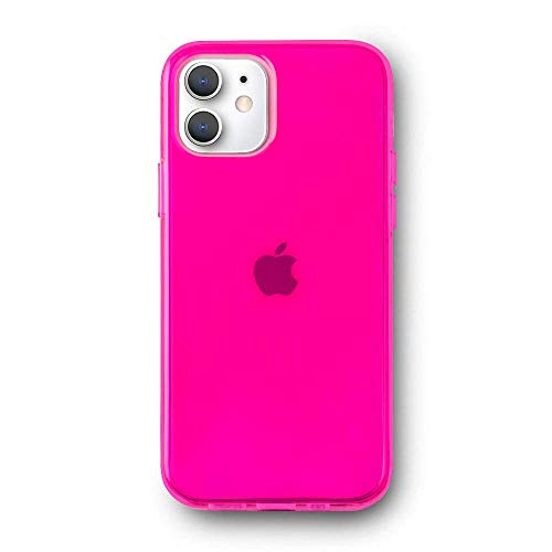 FELONY CASE - iPhone 11 Neon Pink Clear Protective Case, TPU and Polycarbonate Shock-Absorbing Bright Cover - Crack Proof with a Gloss Finish - Full iPhone Protection