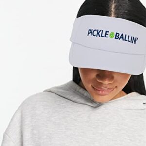 Pickleball Visor | Pickle Ball Hat for Women and Men | Pickleball Gift White