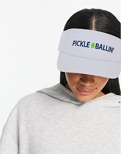 Pickleball Visor | Pickle Ball Hat for Women and Men | Pickleball Gift White