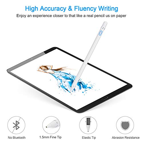 Stylus Digital Pen for Touch Screens, Active Pencil Fine Point Compatible with iPhone iPad and Other Tablets for Handwriting and Drawing