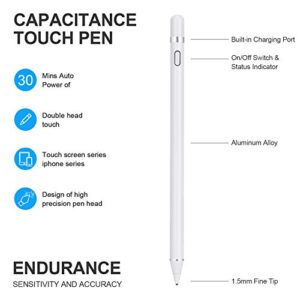 Stylus Digital Pen for Touch Screens, Active Pencil Fine Point Compatible with iPhone iPad and Other Tablets for Handwriting and Drawing