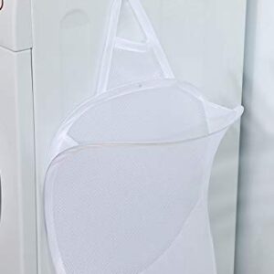 Heng happy Small Mesh Hanging Laundry Hamper Basket,Over-The-Door Mesh Hamper, Wall Dirty Clothes basket