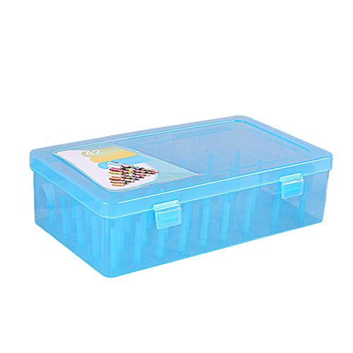 s Sewing Thread Box, 42 Spool Sewing Thread Storage Box Organiser Containers Large Capacity Sewing Thread Holder Plastic Sewing Thread Organizer for Sewing, Embroidery, Quilting Blue