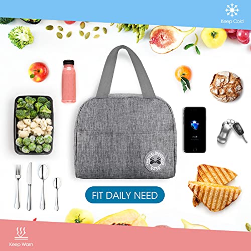 Weewooday 2 Pieces Insulated Lunch Bag Reusable Lunch Box Freezable Lunch Bag Leakproof Tote Bag for Women Men Office Work School Beach Hiking Picnic Fishing