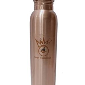 Pure Copper Water Bottle 34 Oz Ayurvedic Leak Proof copper vessel copper water storage 1 litre copper water bottle for ayurvedic health benefits Birthday Gift , Wedding Gift, Valentine day Gift