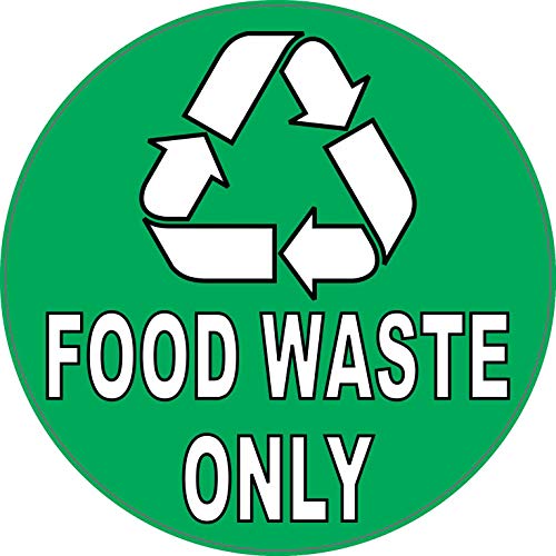 StickerTalk Recycle Food Waste Only Vinyl Sticker, 5 inches by 5 inches