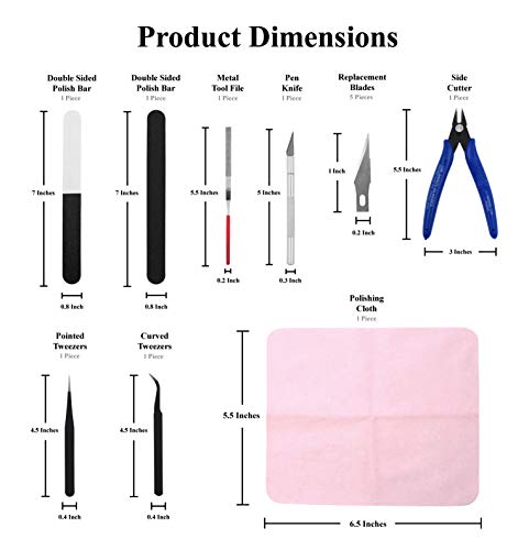 Mandala Crafts Model Tool Kit - Hobby Building Tool Hardware Basic Set with Hobby Clippers Model Tweezers for Plastic Model Car Dollhouse