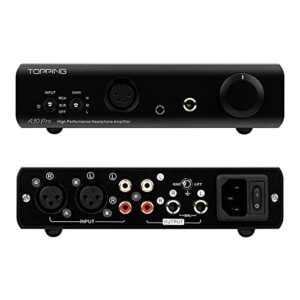 topping a30 pro nfca headphone amplifier opa1656 4pin xlr 4.4mm 6.35mm output balanced input amplifier (black)