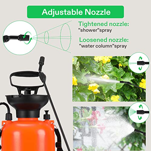 VIVOSUN Dual Rotating Batch Compost Bin with 1.3 Gallon Garden Pump Pressure Sprayer, 43 Gallon Composter, Sprayer with Pressure Relief Valve, Adjustable Shoulder Strap