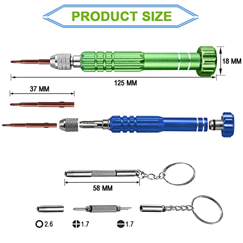 VSINSOUL 13 in 1 Glasses Screwdriver, Eyeglass Repair Kit with 10 Magnetic Screwdriver Tips, Multifunctional Eye Glass Repairing Kit for Eyeglass Sunglass Watch Phone Laptop Jewelry Electronic