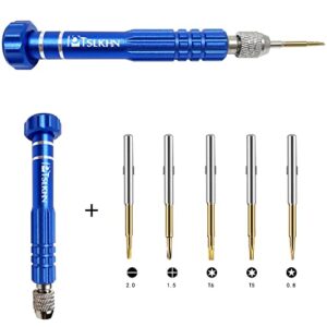 5-in-1 multifunctional small screwdriver, ptslkhn eyeglass screwdriver, s2 steel magnetic screwdriver kit for eyeglass, sunglasses, electronics, cellphone, jewelry and more