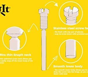 Snapit EyeGlass Repair Kit, With Long Easy Fit Screws And Micro Screwdriver. Perfect For Fixing Sunglasses, Spectacles, Glasses And Reading Glasses. Used By Opticians.