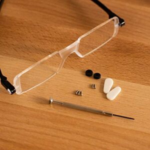 Universal Compact Eye Glass Repair Kit with Screwdriver, 11pc Fix Broken Glasses Vision Care