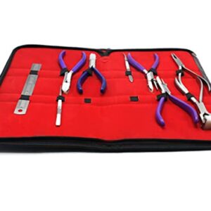 OdontoMed2011 Set of 9 Eyeglass Optical Optician Tools Pliers Bent Nose Rimless Set-Optical PLIER KIT Adjusting Eyeglass Arms Frame Plier Set Optical Eyeglasses Eyewear Repair Tool Plier set