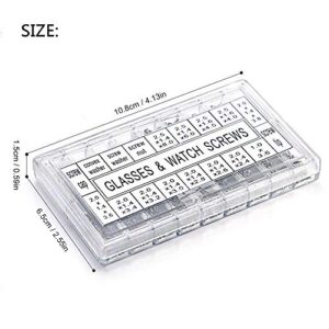 1000Pcs Eyeglass Repair Kit, Screws Nut Set for Glasses Clocks Watches Stainless Steel Assortment with Screwdriver & Tweezers Universal Repair Screws Tool Kit