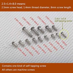 1000Pcs Eyeglass Repair Kit, Screws Nut Set for Glasses Clocks Watches Stainless Steel Assortment with Screwdriver & Tweezers Universal Repair Screws Tool Kit