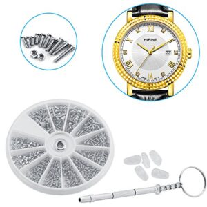 Professional Watch Eyeglass Repair Kit with Stainless Steel Screws Nuts Assortment + Nose Pad + Screwdriver