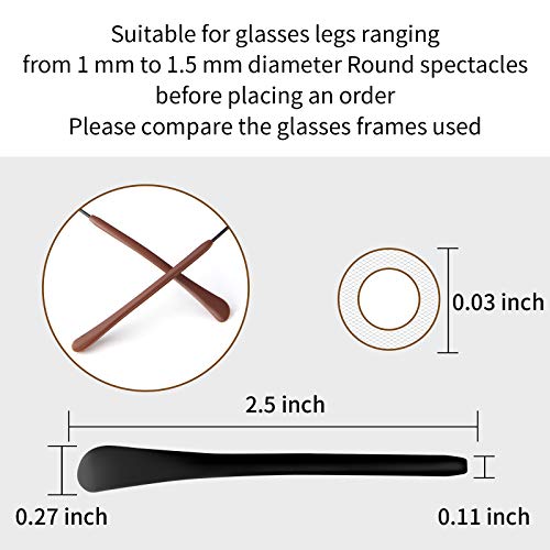 yiwoo 15 Pairs Silicone Eyeglass End Tips Ear Sock Pieces Tube Replacement for Thin Metal Eyeglass Legs(5 Colors)