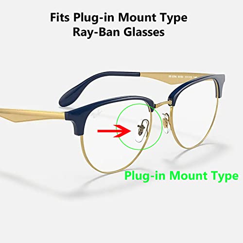 Auzky 5 Pairs Replacement Nose Pads for RayBan RB3549, RB4071, RB6336, RB7140, RB8415 and More Plug in Eyeglasses, Sunglasses Models - Gold