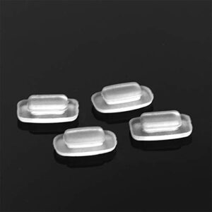 Eyeglass Nose Pads 11mm 2Pairs Replacement Square Rectangle Slide Snap in Nose Pieces Silicone Nosepads for Eye Glasses Eyeglasses Sunglasses for Costa Maui and More