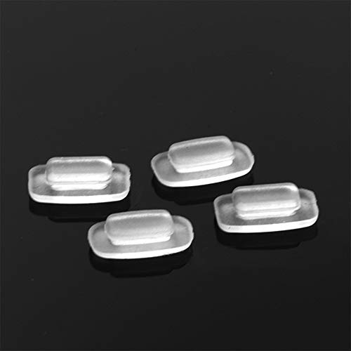 Eyeglass Nose Pads 11mm 2Pairs Replacement Square Rectangle Slide Snap in Nose Pieces Silicone Nosepads for Eye Glasses Eyeglasses Sunglasses for Costa Maui and More