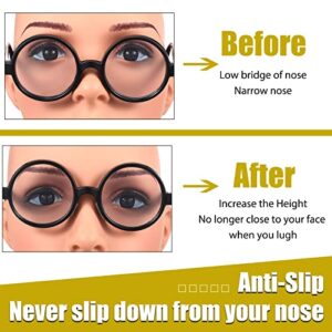 24 Pairs Adhesive Eye Glasses Nose Pads, D Shape Stick on Anti-Slip Soft Silicone, Adhesive Nose Pads Glasses Nose Pad for Glasses, Eyeglasses and Sunglasses