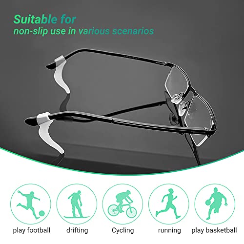 Eyeglass Nose Pads Ear Grips 10 Pairs Glasses Nose Pad 10 Pairs Glasses Retainer Ear Hooks for Glasses Sunglasses Non-Slip Eyeglasses Holder Eyeglass Repair Kit Sunglasses Replacement Pads