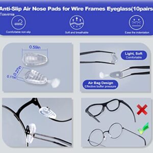 Tosvimia Upgrade Multi-Function Eyeglass Repair Kit, Include Anti-Slip Silicone Eyeglass Nose Pads, Screwdriver, Non-Slip Eyeglasses Ear Grips, Screws, Tweezer for Glasses, Sunglass, Reading Glasses