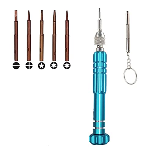 6-in-1 Screwdriver Set, Glasses Screwdriver, Mini Eyeglass Screwdriver Repair Kit, S2 Steel Magnetic Tiny Precision Screwdriver Kit for Watch, Eyeglass, Sunglasses, Electronics, Cellphone, Jewelry…