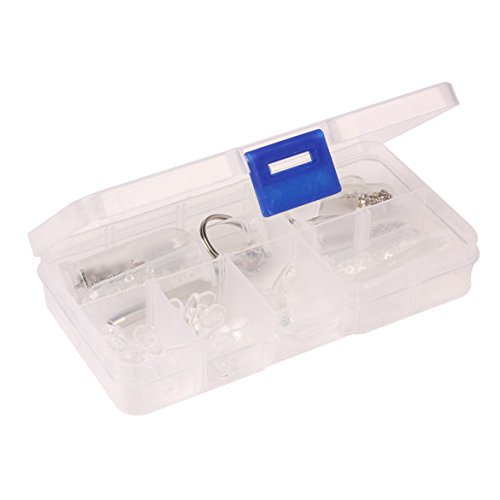 Dasiter Assortment Kit Eyeglass Sunglasses Repair Kits Ultra-soft PVC Nose Pads and Repair Tools come with Clear Box