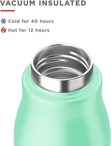 ZOKU Stainless Steel Bottle, 16.9 fl oz (500 ml), Cold and Heat Retention, My Bottle, Coffee Portable (Matte Teal)