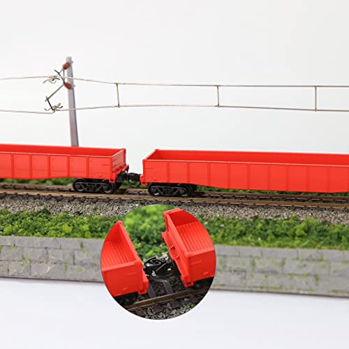 12pcs Model Train Bogie 1:160 N Scale 33" Plastic Wheels Model Railway Accessories (N Scale)