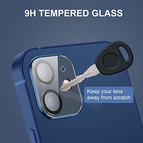 Uniwit [2 Pack] Camera Len Protector for iPhone 12 - Screen Protector Tempered Glass, Case Friendly No-Bubble HD Clear Anti-Scratch Camera Lens Screen Protector