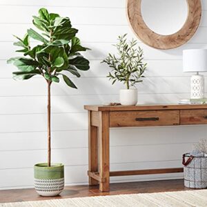 Amazon Brand - Stone & Beam Artificial Fiddle Leaf Fig Tree with Plastic Nursery Pot, 5.2 Feet (62 Inches) / Large, Indoor