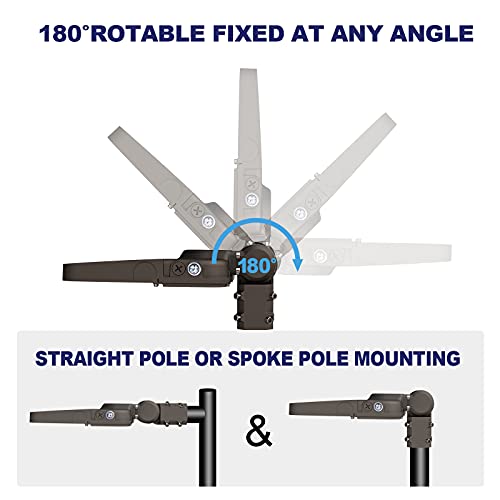 CINOTON LED Parking Lot Lighting with Dusk to Dawn Photocell, Commercial LED Shoebox Light Slip Fitter 5000K Daylight Large Area Yard Street Lights, Waterproof IP65 Outdoor Pole Light 150W, Pack of 2