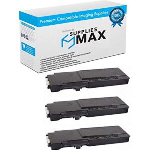 SuppliesMAX Remanufactured Replacement for Phaser 6600DN/6600N/6600VDN/6600VN/WorkCentre 6605DN/6605N Black Metered Toner Cartridge (3/PK-8000 Page Yield) (106R02240_3PK) - (Made in The USA)