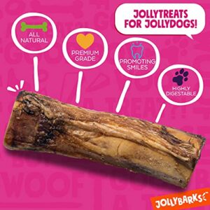 Jolly Barks Marrow Bones for Dogs 6-Inch Premium Natural Single Ingredient Odor Free Large Dog Bones - Grass Fed, Non-GMO Long Lasting Dog Bones, Dog Bones for Medium Dogs (3-Pack)