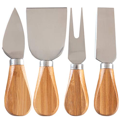 Totally Bamboo 4-Piece Cheese Tool Set, Charcuterie Board Accessories