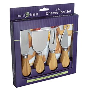 Totally Bamboo 4-Piece Cheese Tool Set, Charcuterie Board Accessories