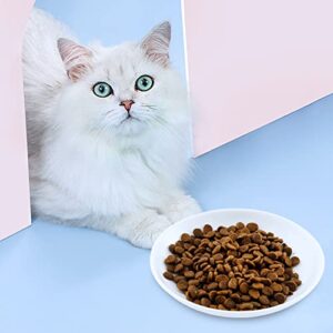 Peppapet Ceramic Cat Food Plates: Cat Wet Food Bowls/Whisker Fatigue Cat Dishes & Shallow Bowls for Kittens and Small Animals