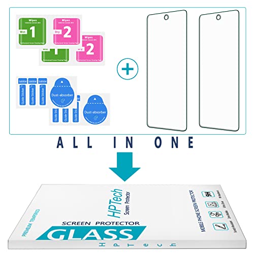 HPTech [2-Pack] Tempered Glass for Samsung Galaxy A52/ A52 5G Screen Protector, Support Fingerprint Reader, Easy to Install, Bubble Free, Case Friendly