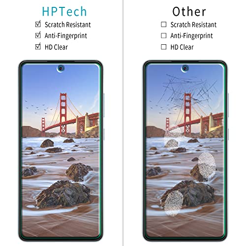 HPTech [2-Pack] Tempered Glass for Samsung Galaxy A52/ A52 5G Screen Protector, Support Fingerprint Reader, Easy to Install, Bubble Free, Case Friendly