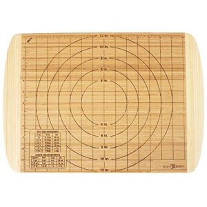 totally bamboo reversible baker's board and carving butcher block with juice grooves